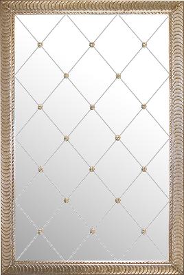 V-Groove Harlequin Mirror with Buttons Mirrors