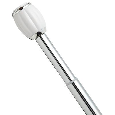 Chrome/White Decorative Tension Rod Accessories