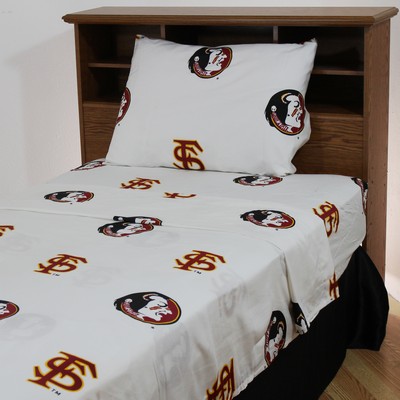 Florida State Seminoles Sheet Set - White College