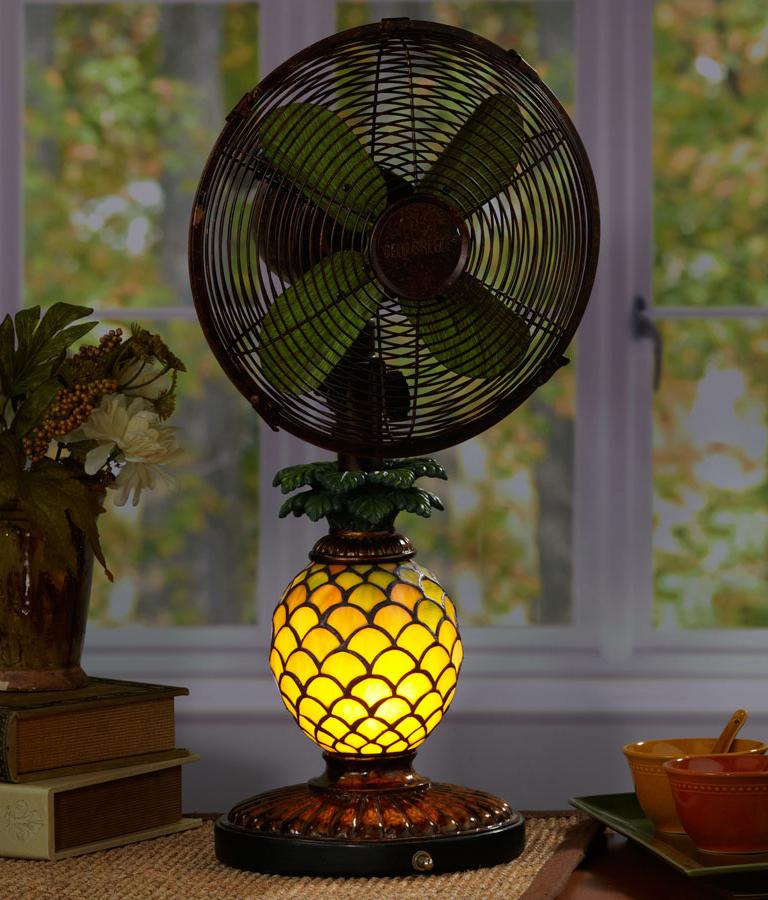 Mosaic Pineapple Table Top Fan/Lamp Accessories