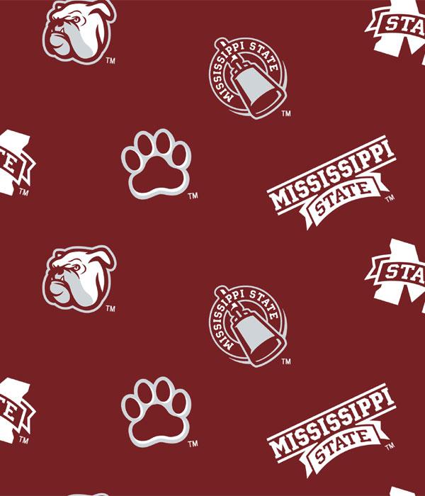 Foust Textiles Inc Mississippi State Bulldogs Fleece Fabric