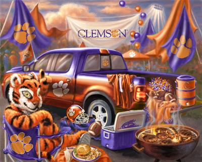 Clemson Tigers Tailgate Fleece Panel Sports Decor
