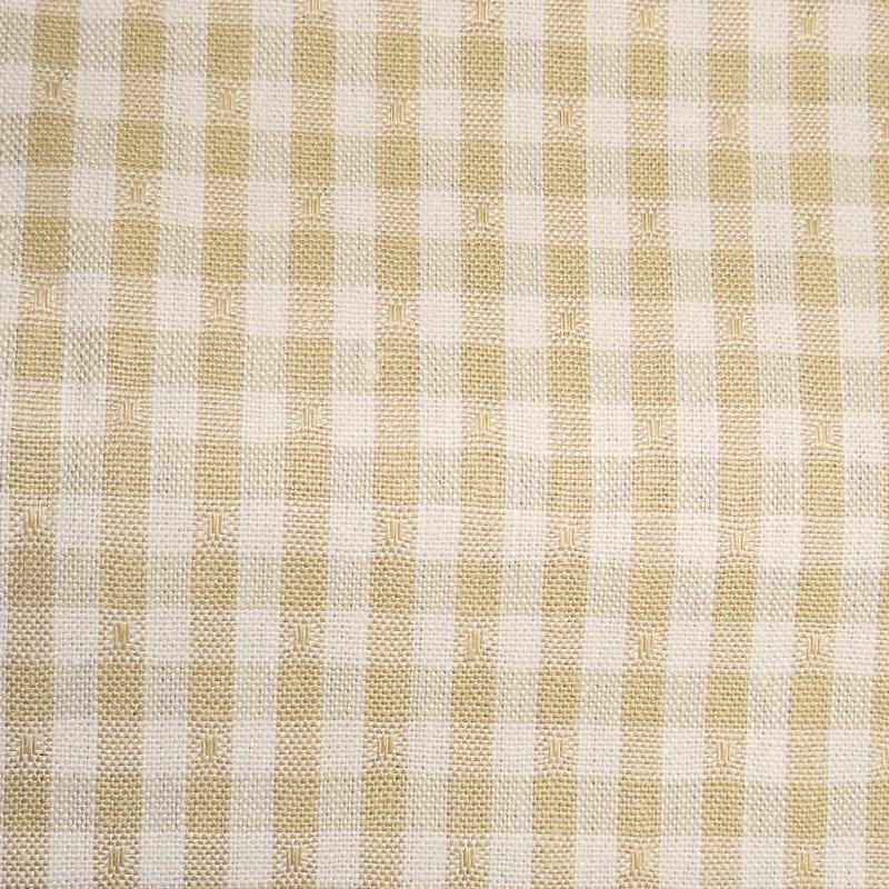 Covington Linley Gingham 1 Honey Beige Fabric
