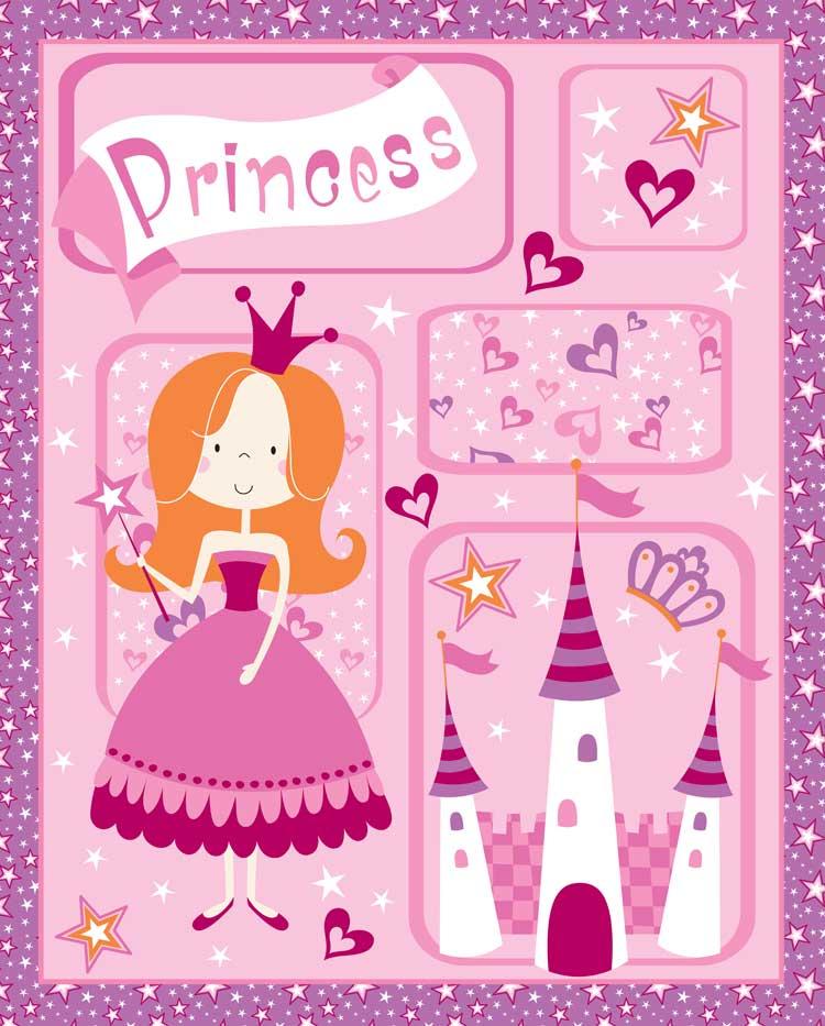 David Textiles Little Princess Panel Cotton Print Fabric