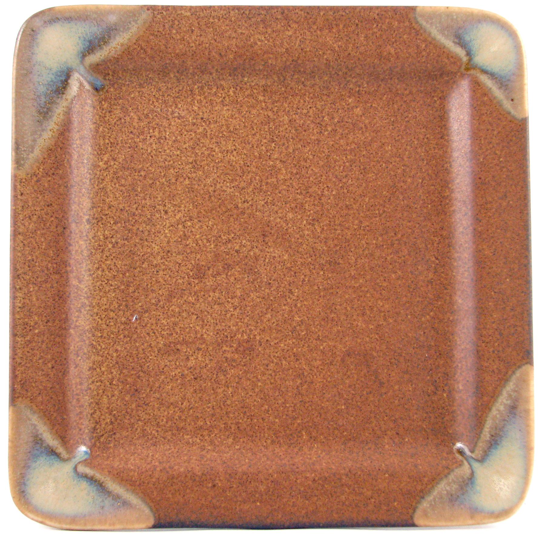 Rustic Brown Square Salad Plate Kitchen