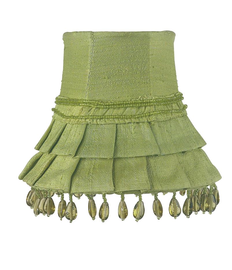 Chandelier Shade - Skirt Dangle - Green Lamps