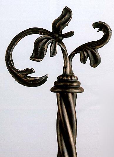 Double Scrolling Leaf Finial Pair Curtain Rods