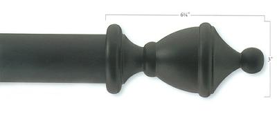 Traditional Wood Curtain Rod Finial Curtain Rods