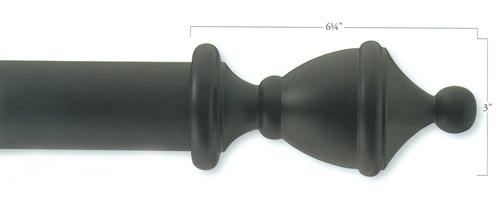 Traditional Wood Curtain Rod Finial Curtain Rods