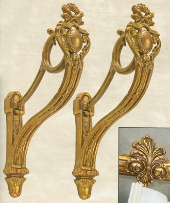 Victorian 2-inch Metal Bracket Set of 2 Curtain Rods