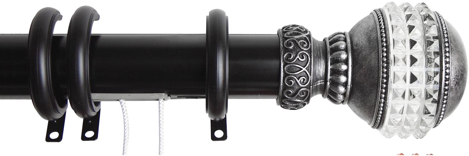 Gemstone Traverse Rod Rings Black Curtain Rods
