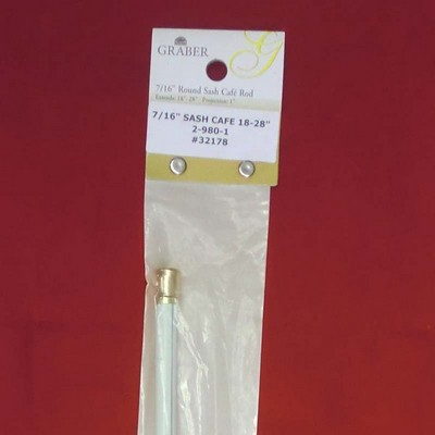 7/16 inch Round Sash Cafe Curtain Rods Curtain Rods