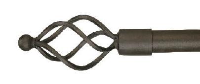 Spiral Curtain Rod Finial Pair Curtain Rods