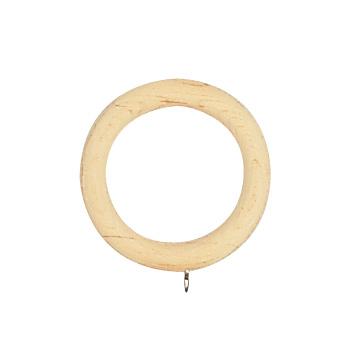 Plain Unfinished Wood Curtain Ring with Eyelet Curtain Rods