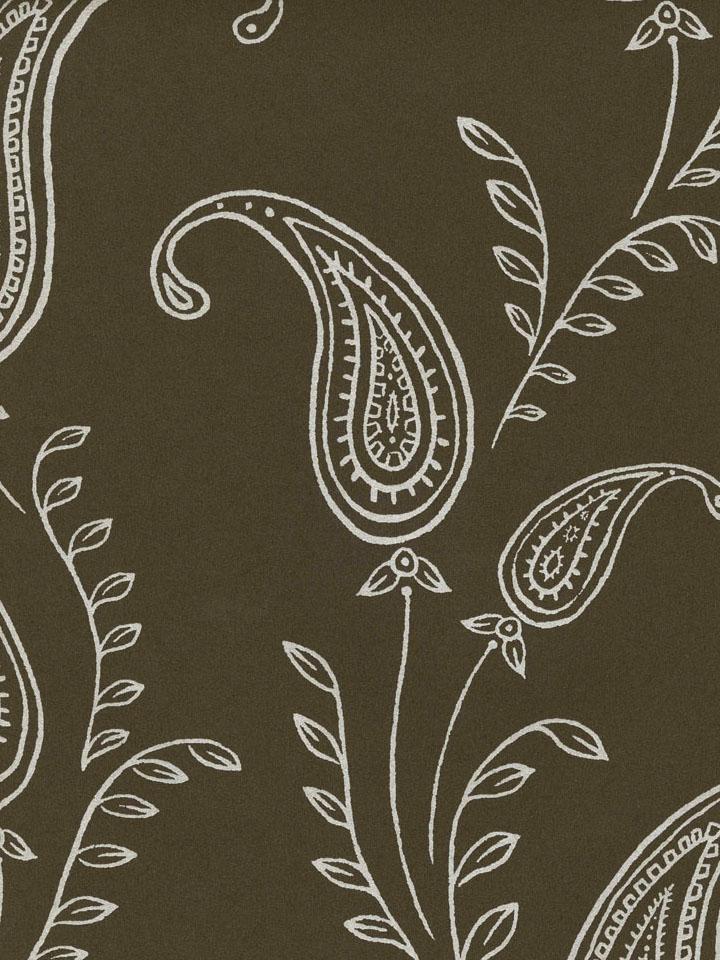 Brewster Wallcovering Majidah Dark Brown Paisley Wallpaper