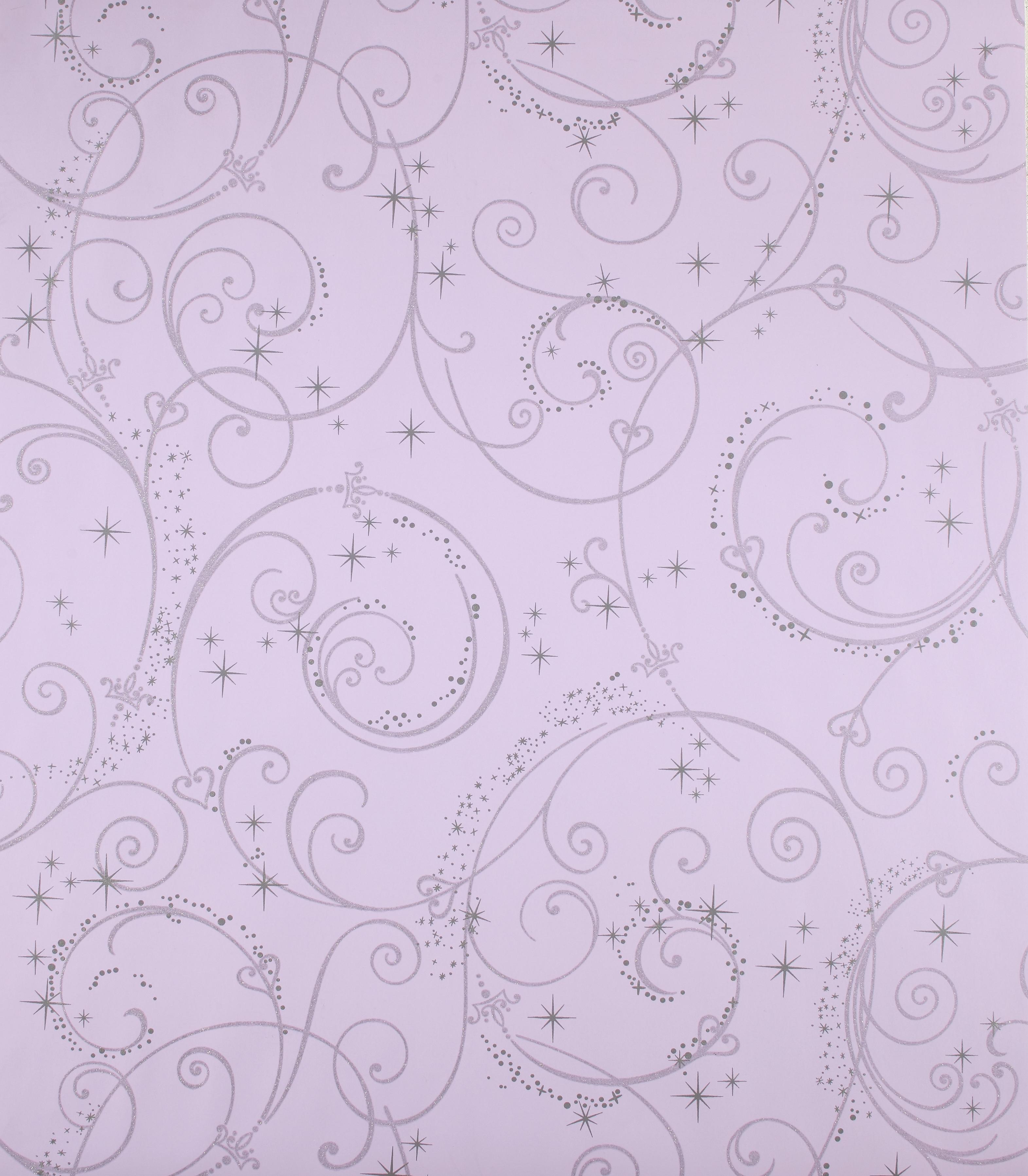 York Wallcovering Disney Princess Purple Perfect Princess Glitter Swirl ...