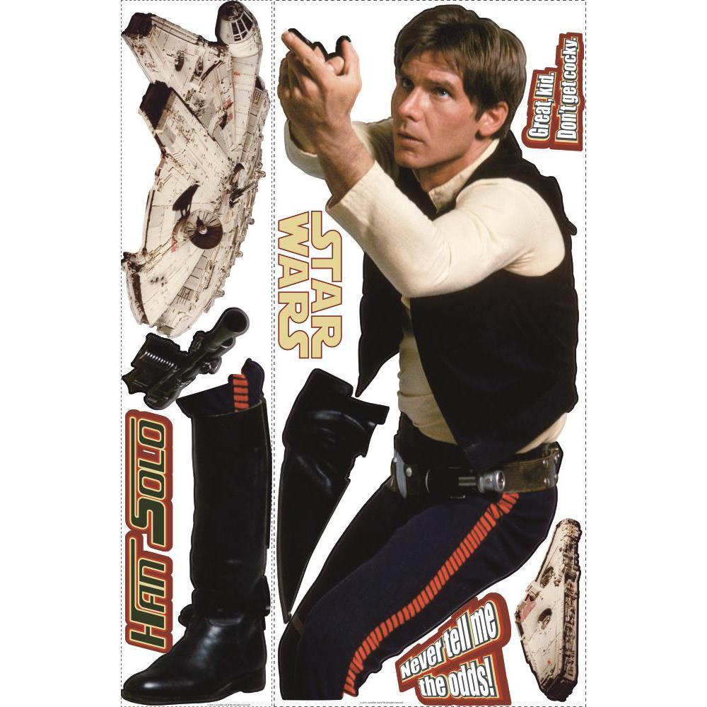York Wallcovering Star Wars Classic Han Solo Peel Stick Giant Wall ...