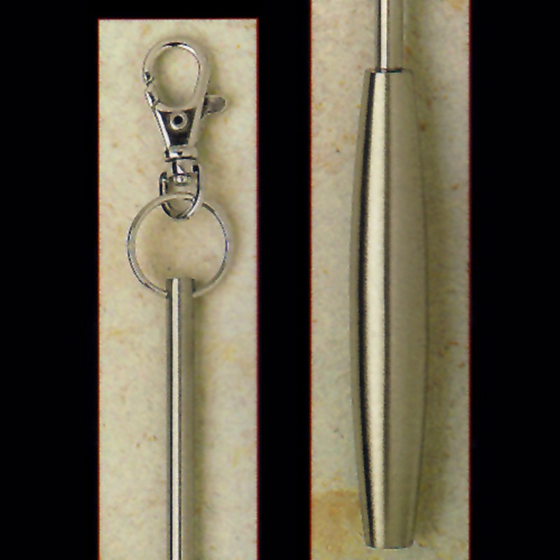 40 Inch Steel Baton Silver Curtain Rods