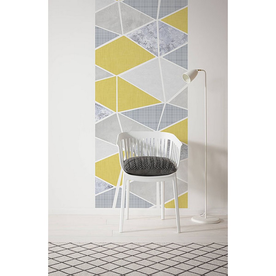 Yellow Triangle Array Wall Mural Wallpaper