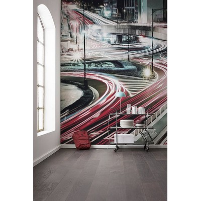 Pink Highway Wall Mural Wallpaper
