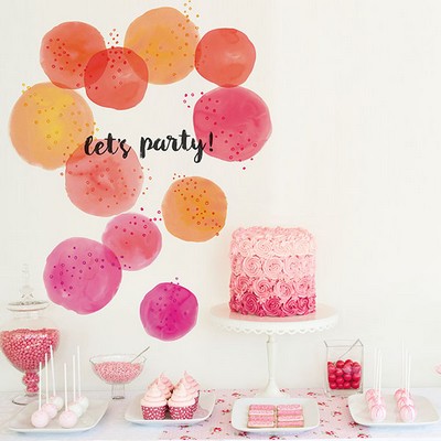 Lets Party Wall Art Kit Wallpaper