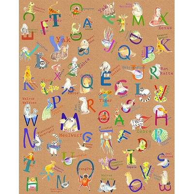 Animals A-Z Wall Mural Wallpaper