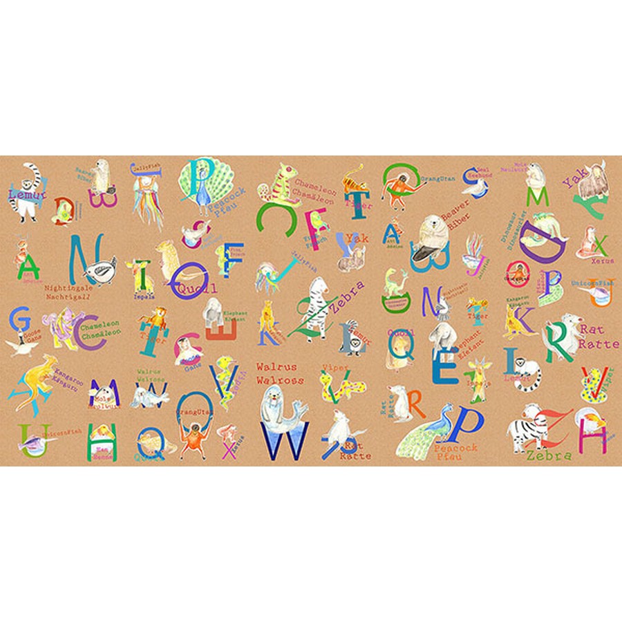 Animals A-Z Wall Mural Wallpaper