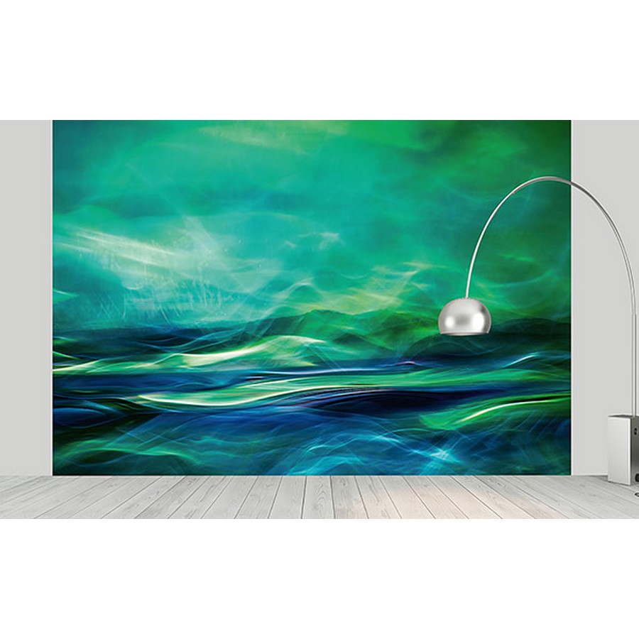 Green Waterscape Wall Mural Wallpaper