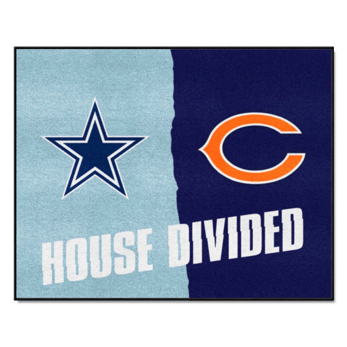NFL House Divided Cowboys / Bears House Divided Mat Sports Decor