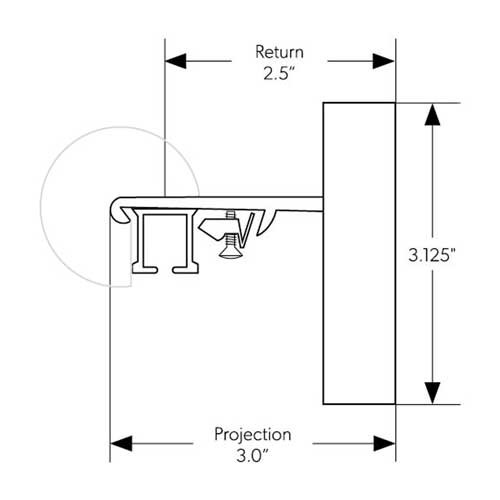 Traverse Rod Bracket Single Chocolate Curtain Rods