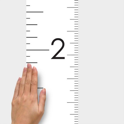 Modern Growth Chart White Wall Decals Wallpaper