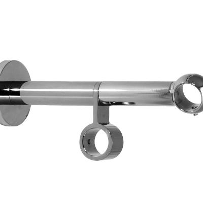Double Loop Curtain Rod Bracket Chrome 35 Curtain Rods