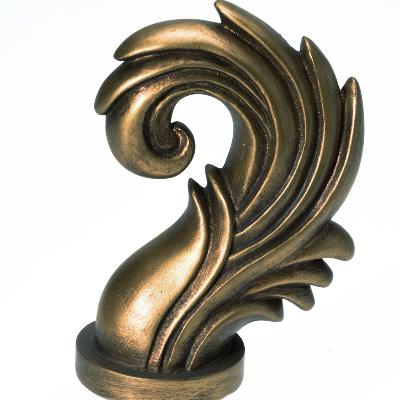 Scroll Curtain Rod Finial Royal Bronze 08 Curtain Rods