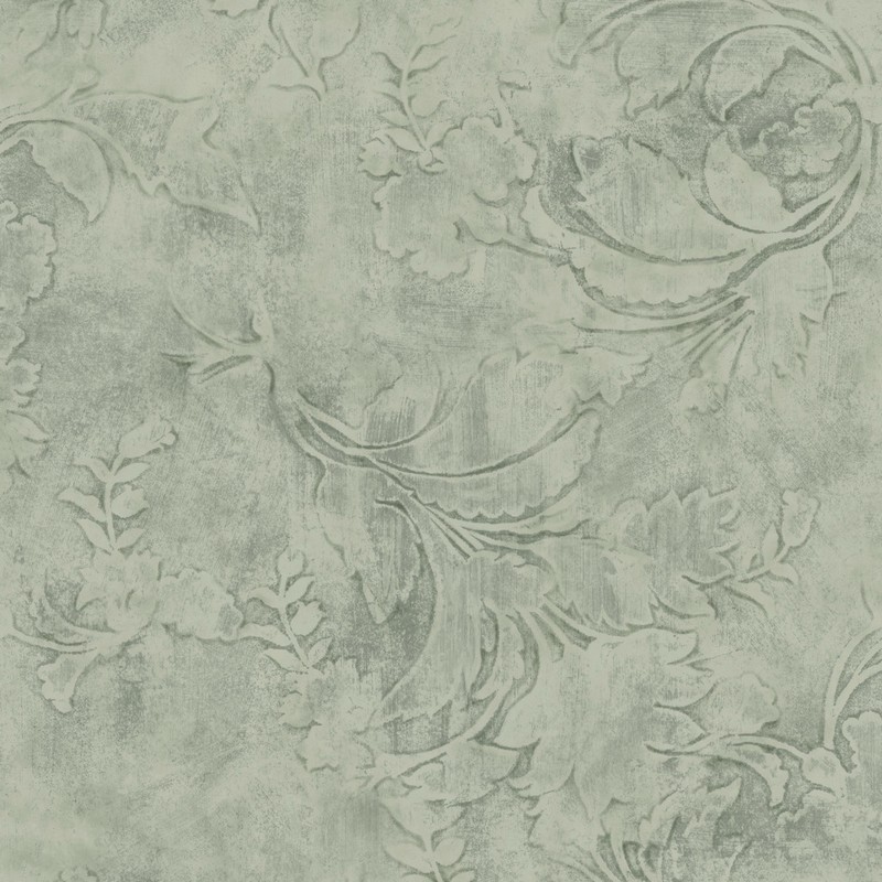 York Wallcovering Entablature Scroll Wallpaper Green Wallpaper