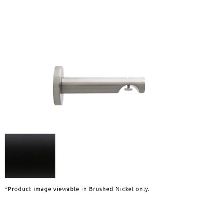 Single Rod Wall Mount H-Rail Curtain Track Matte Black Curtain Rods