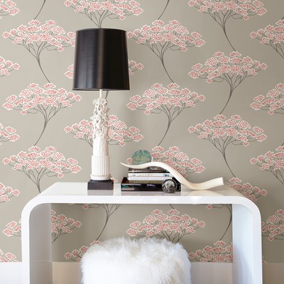 Brewster Wallcovering Banyan Beige Tree Wallpaper Wallpaper