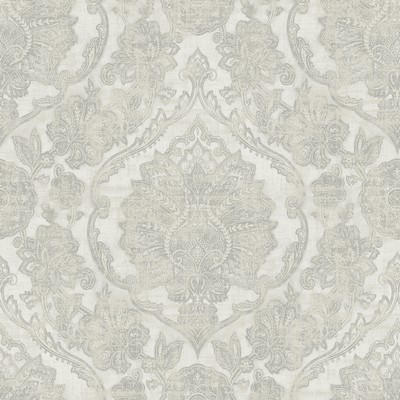 Brewster Wallcovering Carnegie Silver Damask Wallpaper Wallpaper