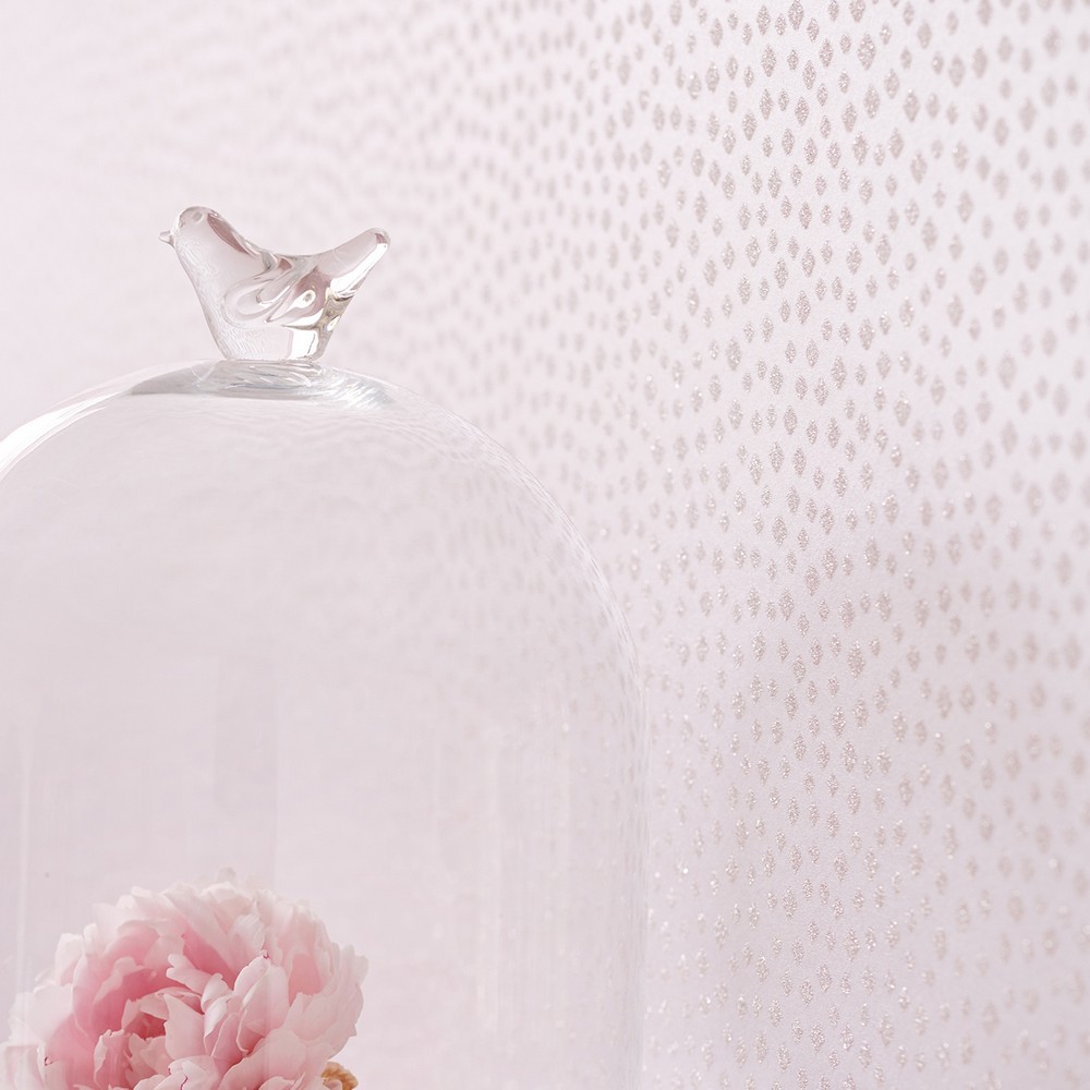 Brewster Wallcovering Edna Pink Beaded Squares Wallpaper Wallpaper