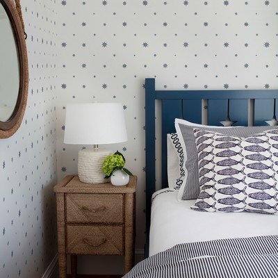 Brewster Wallcovering Henry Blue Starburst Wallpaper AST4351 Wallpaper