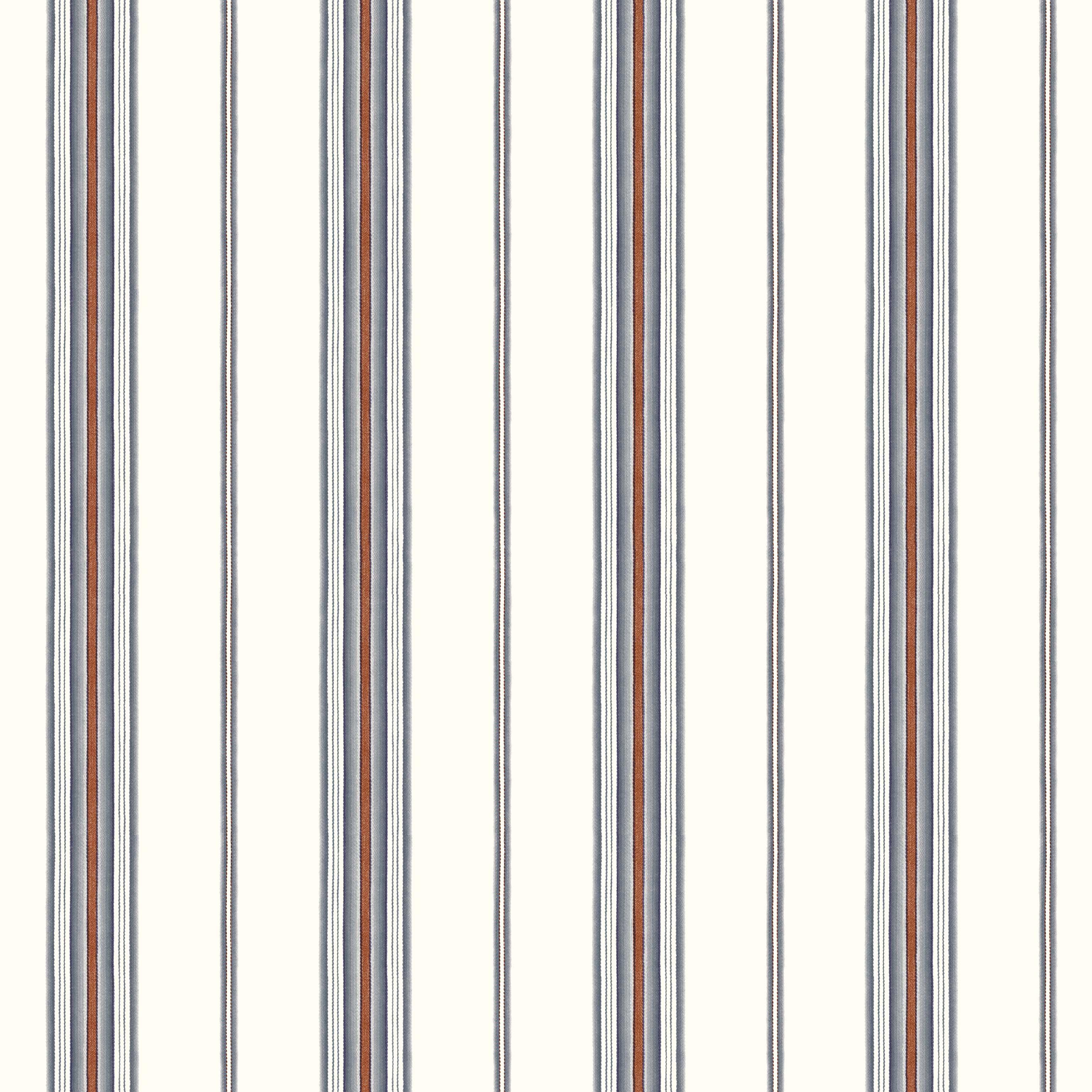 Brewster Wallcovering Camp Blue Cabin Stripe Wallpaper Wallpaper