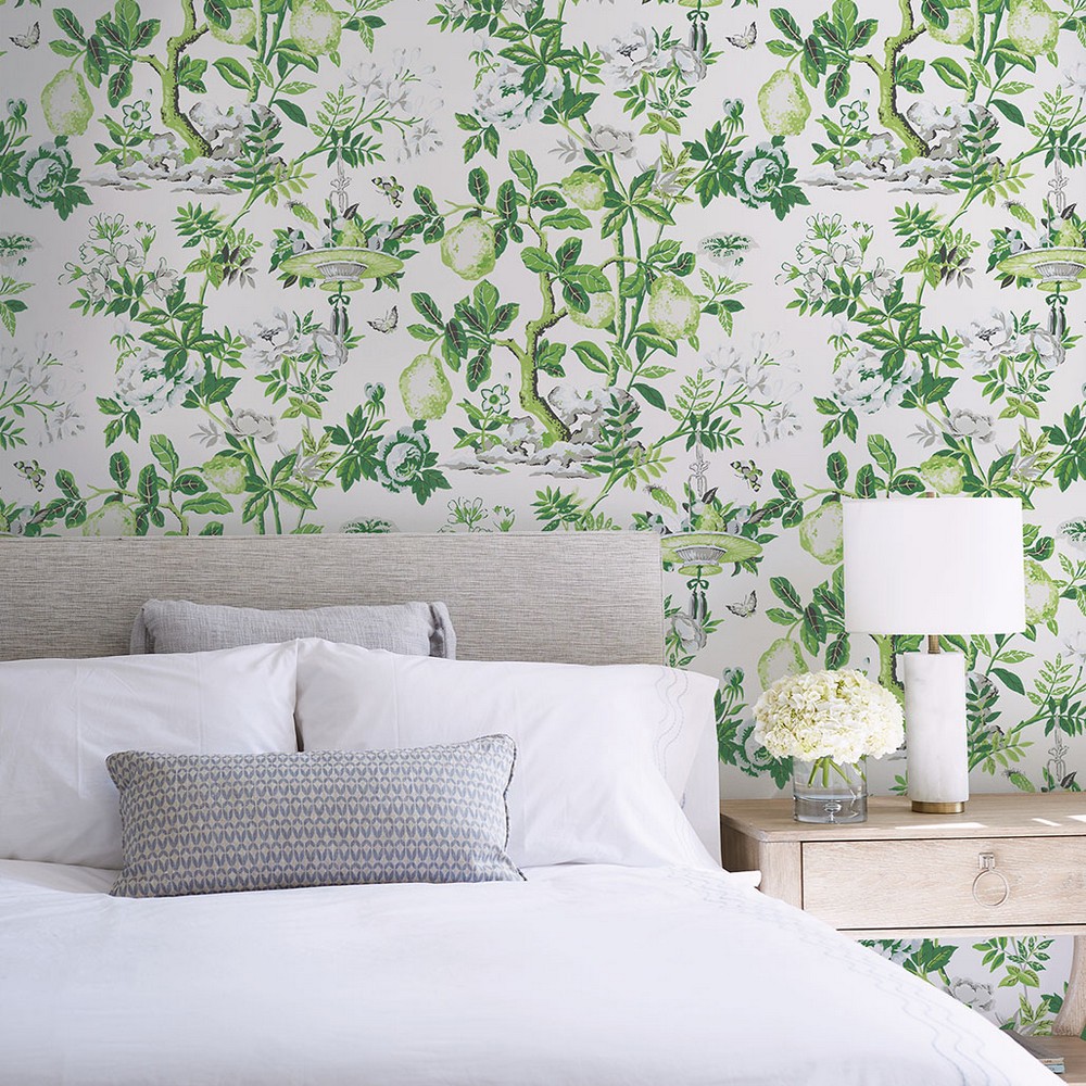 Brewster Wallcovering Verdance Shantung Garden Scalamandre Self ...