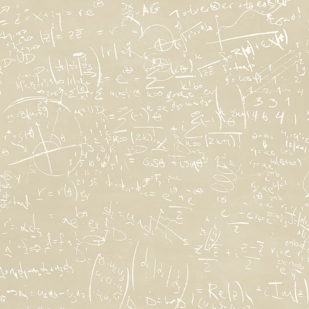 Brewster Wallcovering Chalkboard Beige Equation Wallpaper Wallpaper