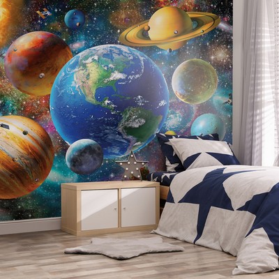 Brewster Wallcovering Solar System Wall Mural WT46771 Wallpaper