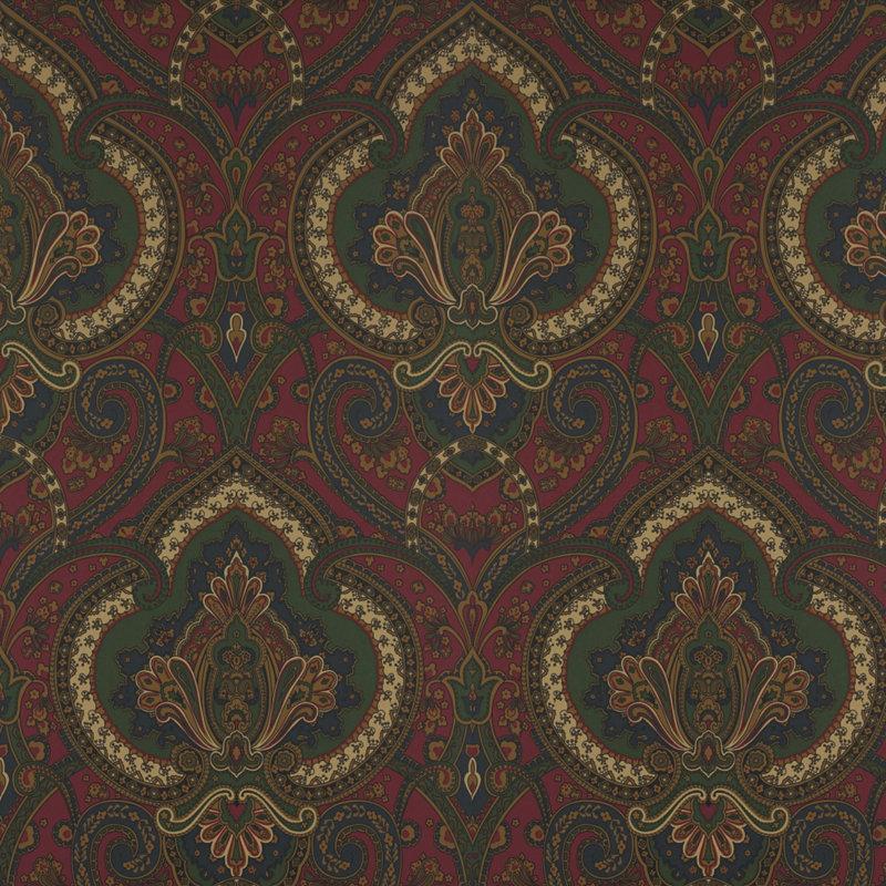 Ralph Lauren Wallpaper Castlehead Paisley Calvary Red Wallpaper